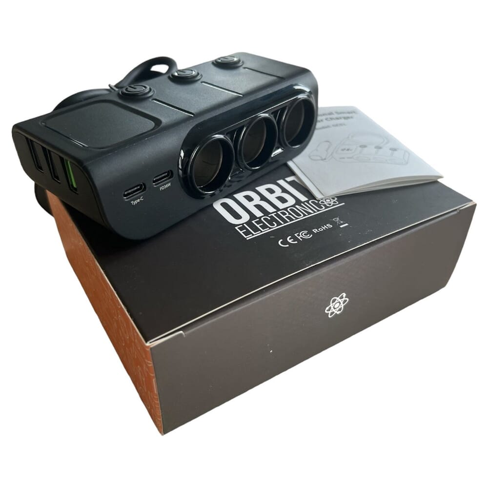 Orbit Electronic Auto Sigarettenaansteker Splitter – 8 Aansluitingen – 12v Oplader / Autolader ...